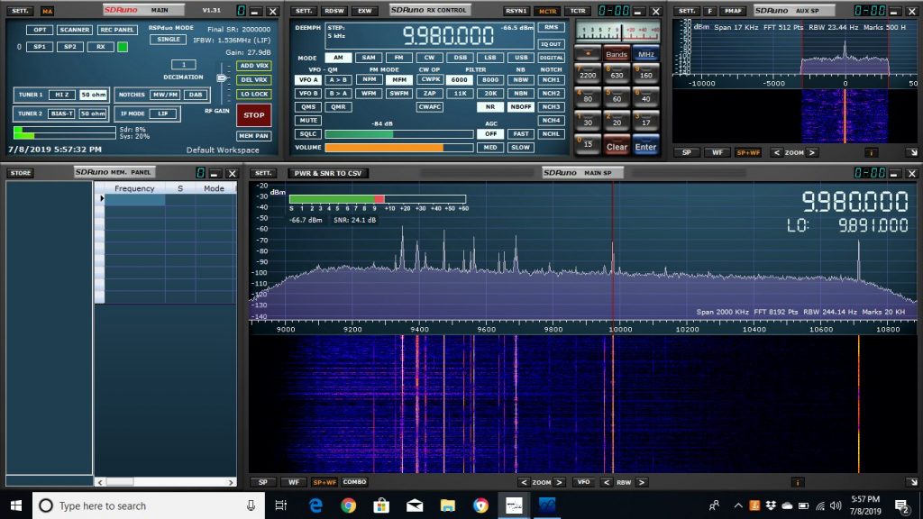 Using the SDRPlay RSPDuo - A few weeks in - John's Tech Blog