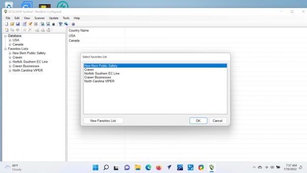 Programming a Uniden Scanner With Sentinel - John's Tech Blog