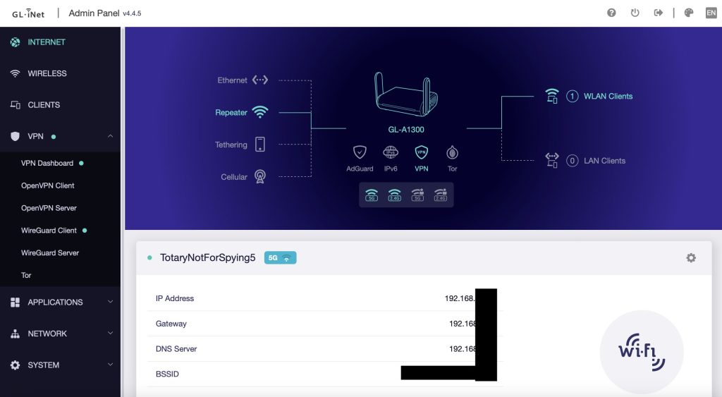 GL.iNet Router Review GL-A1300 - John's Tech Blog