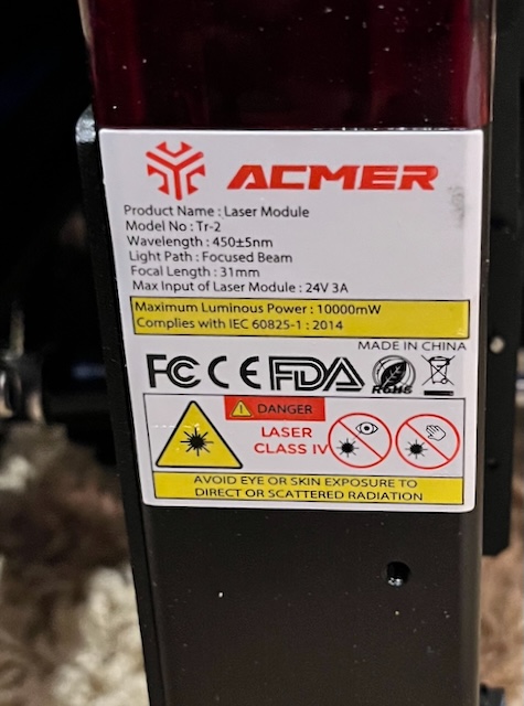 ACMER P1 10 Watt Laser Review - John's Tech Blog
